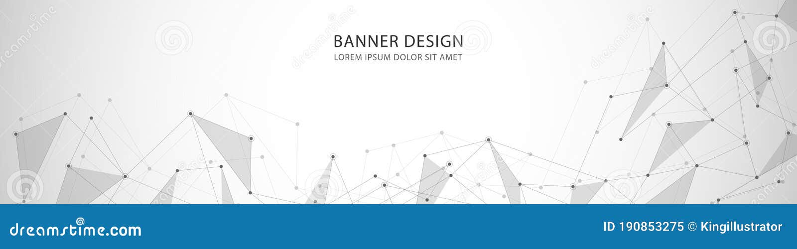 Vector Banner Design, Network Connection with Lines and Dots Stock ...