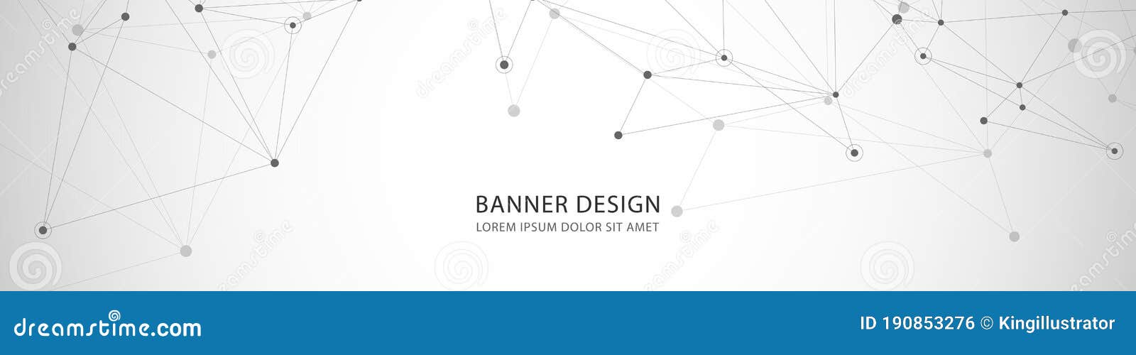 Vector Banner Design, Network Connection with Lines and Dots Stock ...
