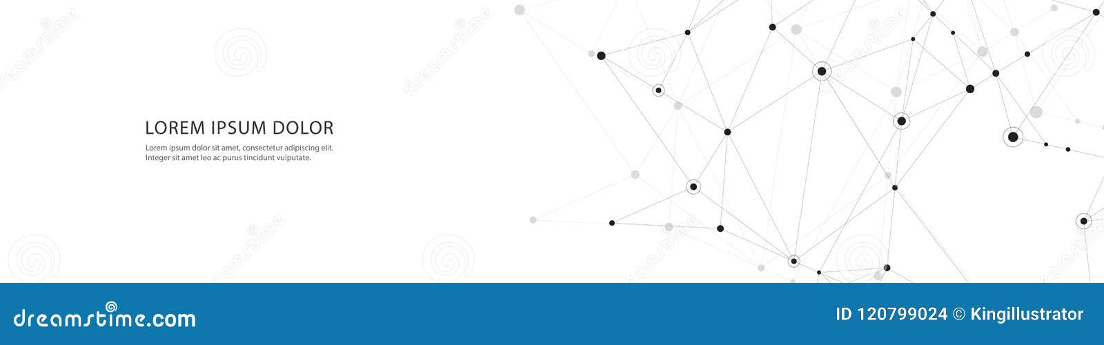 Vector Banner Design, Network Connection with Lines and Dots Stock ...