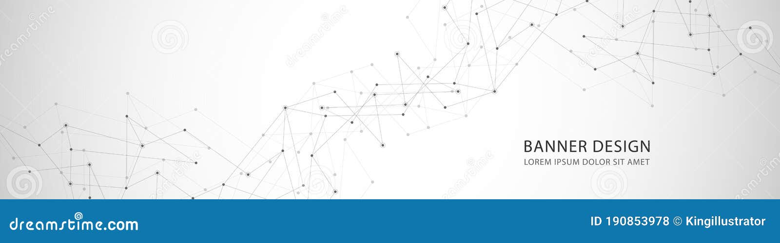 Vector Banner Design, Network Connection with Lines and Dots Stock ...