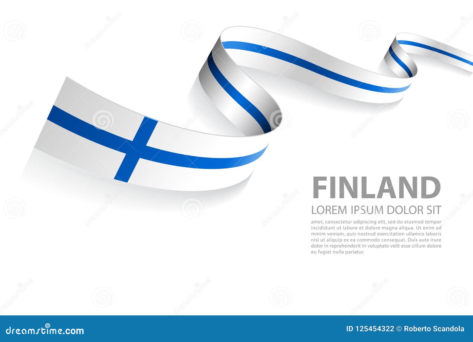 Vector Banner with Finland Flag Colors Stock Vector - Illustration of ...