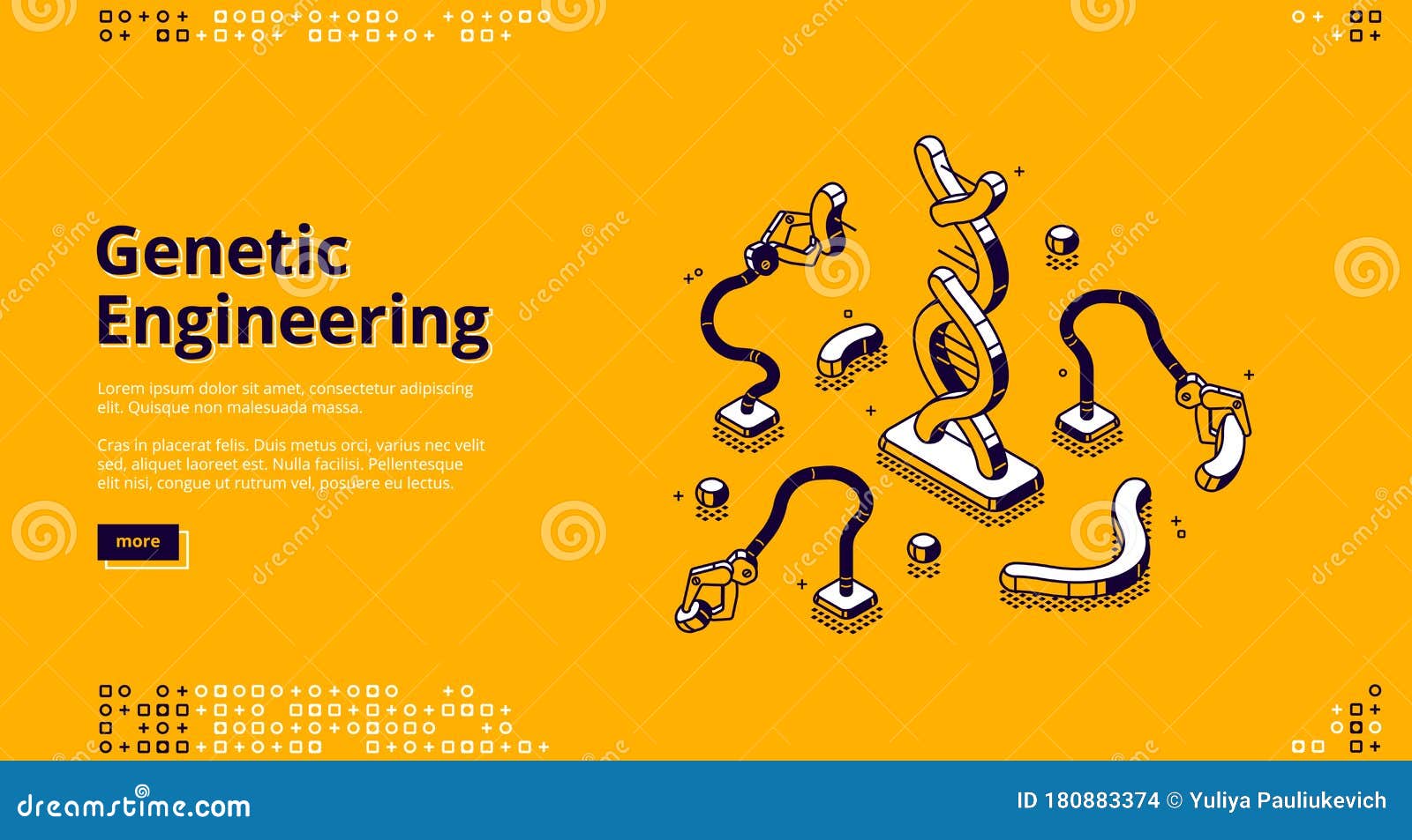 Vector Banner of Genetic Engineering Stock Vector - Illustration of ...