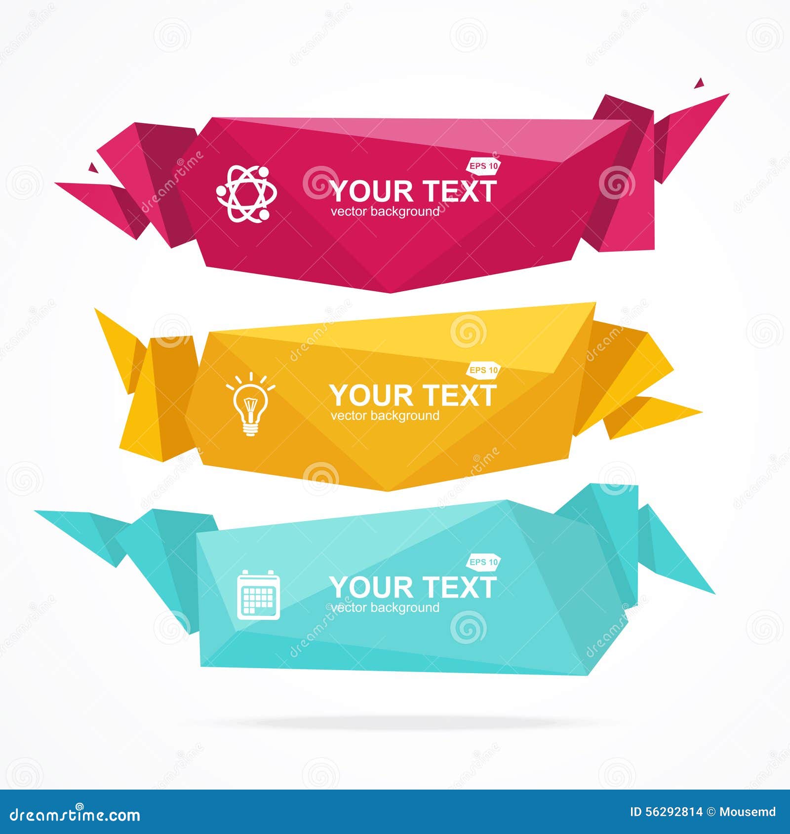 Vector Banner Geometric Header Modern Stock Vector - Illustration of ...