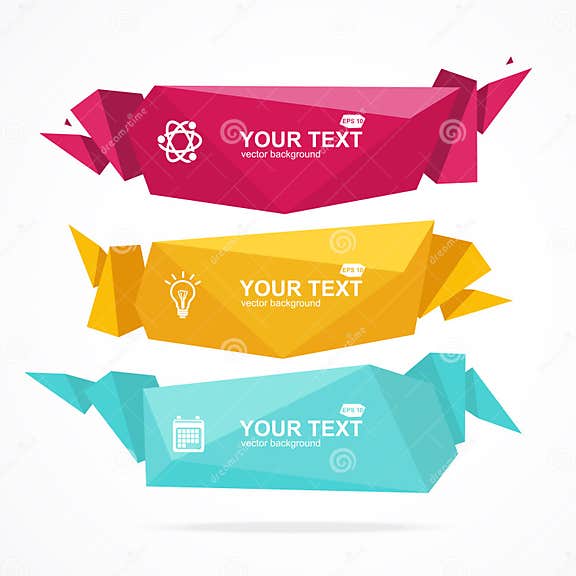 Vector Banner Geometric Header Modern Stock Vector - Illustration of ...