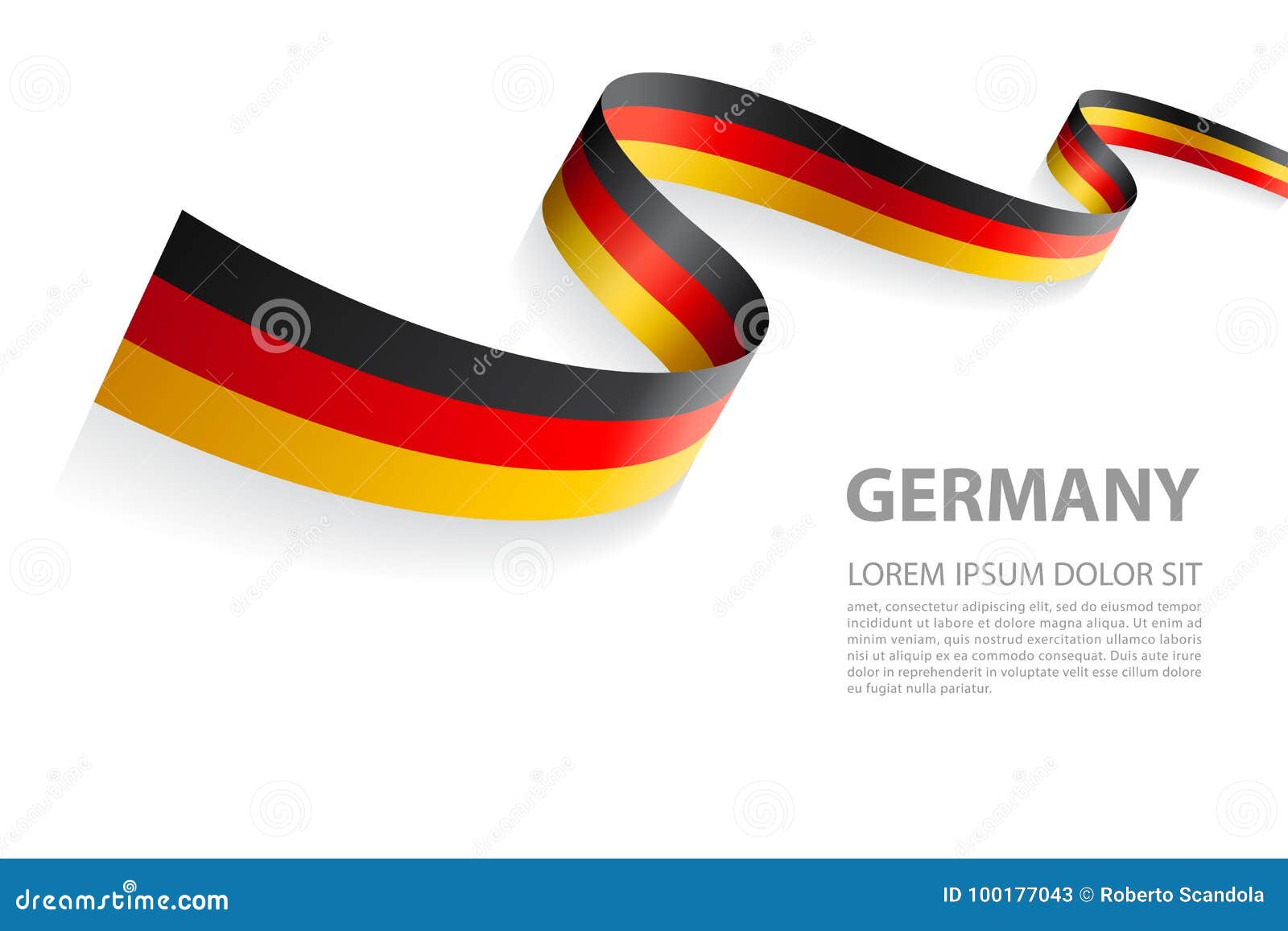 Vector Banner with Germany Flag Colors Stock Vector - Illustration of ...