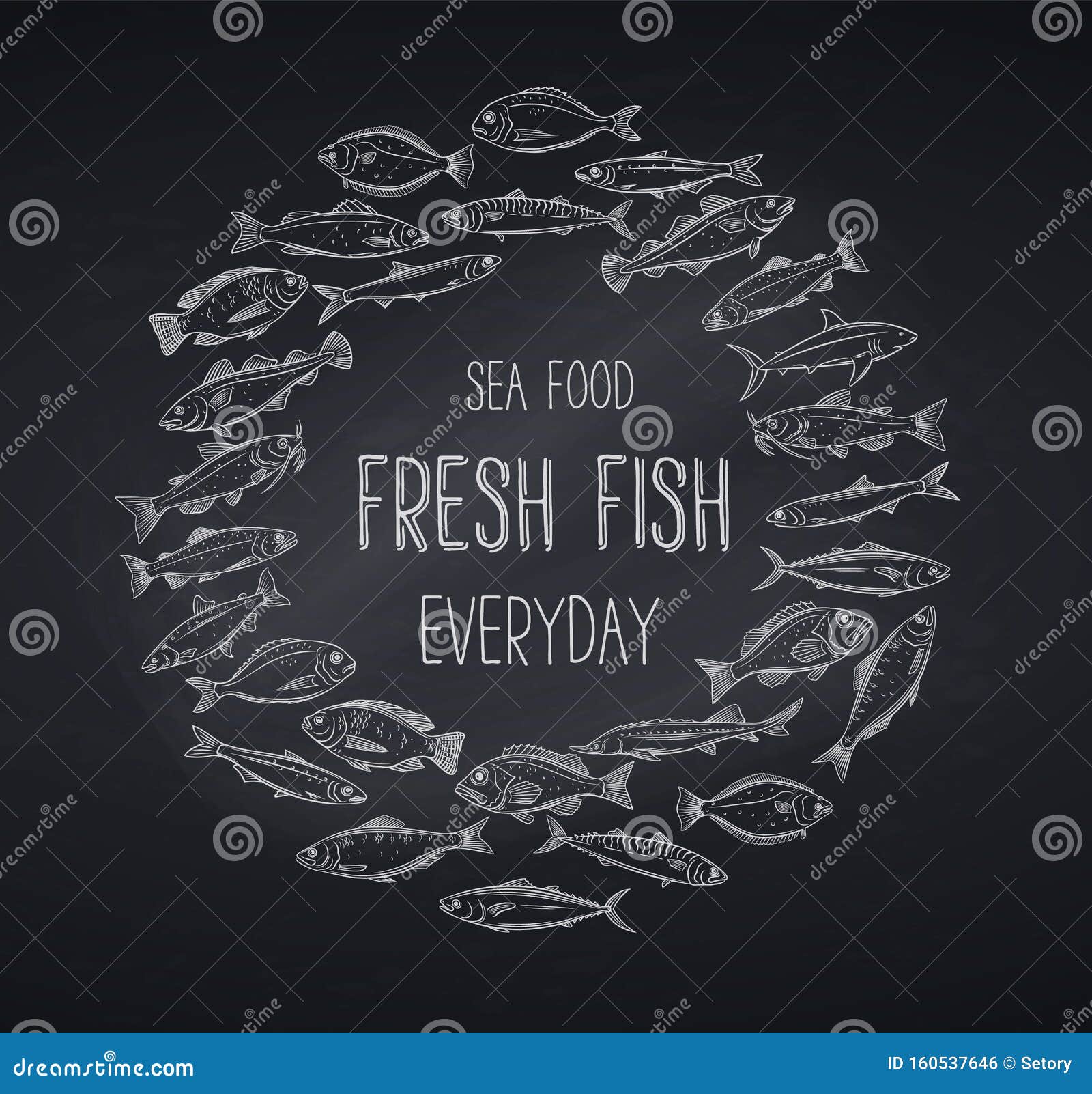 Banners Hand Drawn Fish, Blackboard Stock Vector - Illustration of lake ... Banners Hand Drawn Fish, Blackboard Stock Vector - Illustration of lake ...