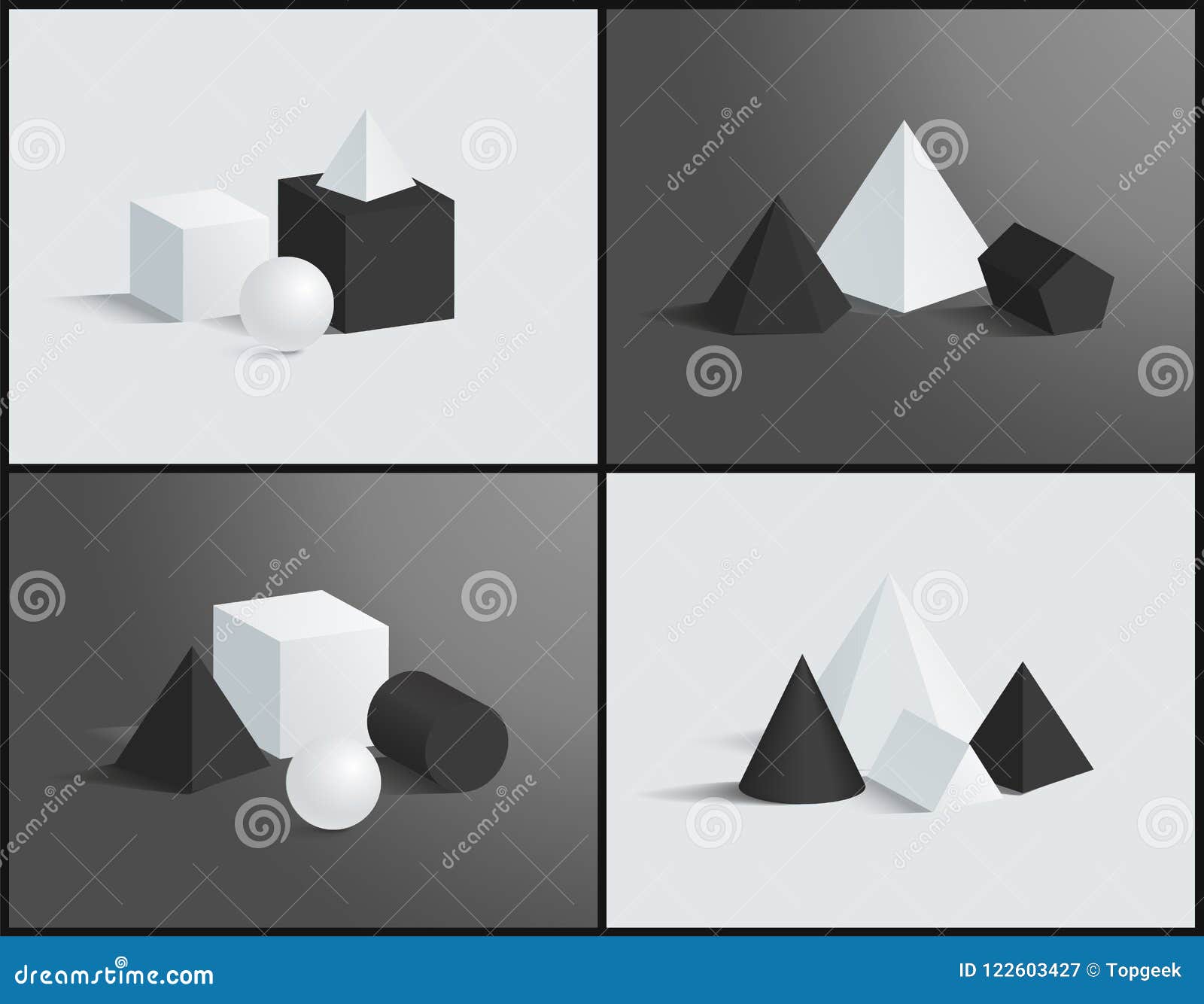 Vector Banner With Isometric Figures Patterns Stock Vector ...