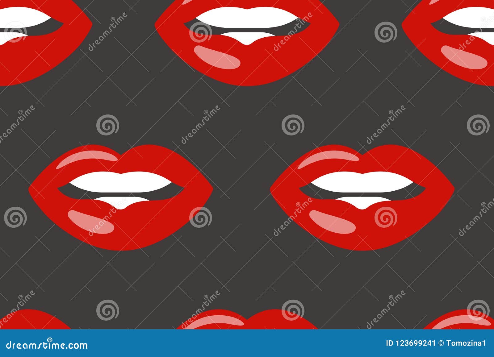 Vector banner with lips stock vector. Illustration of mouth - 123699241