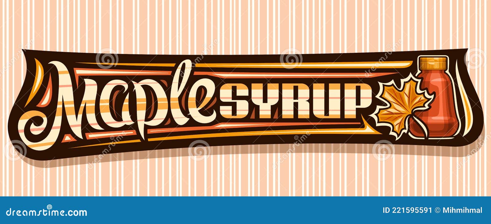 Vector Banner for Maple Syrup Stock Vector - Illustration of label ...