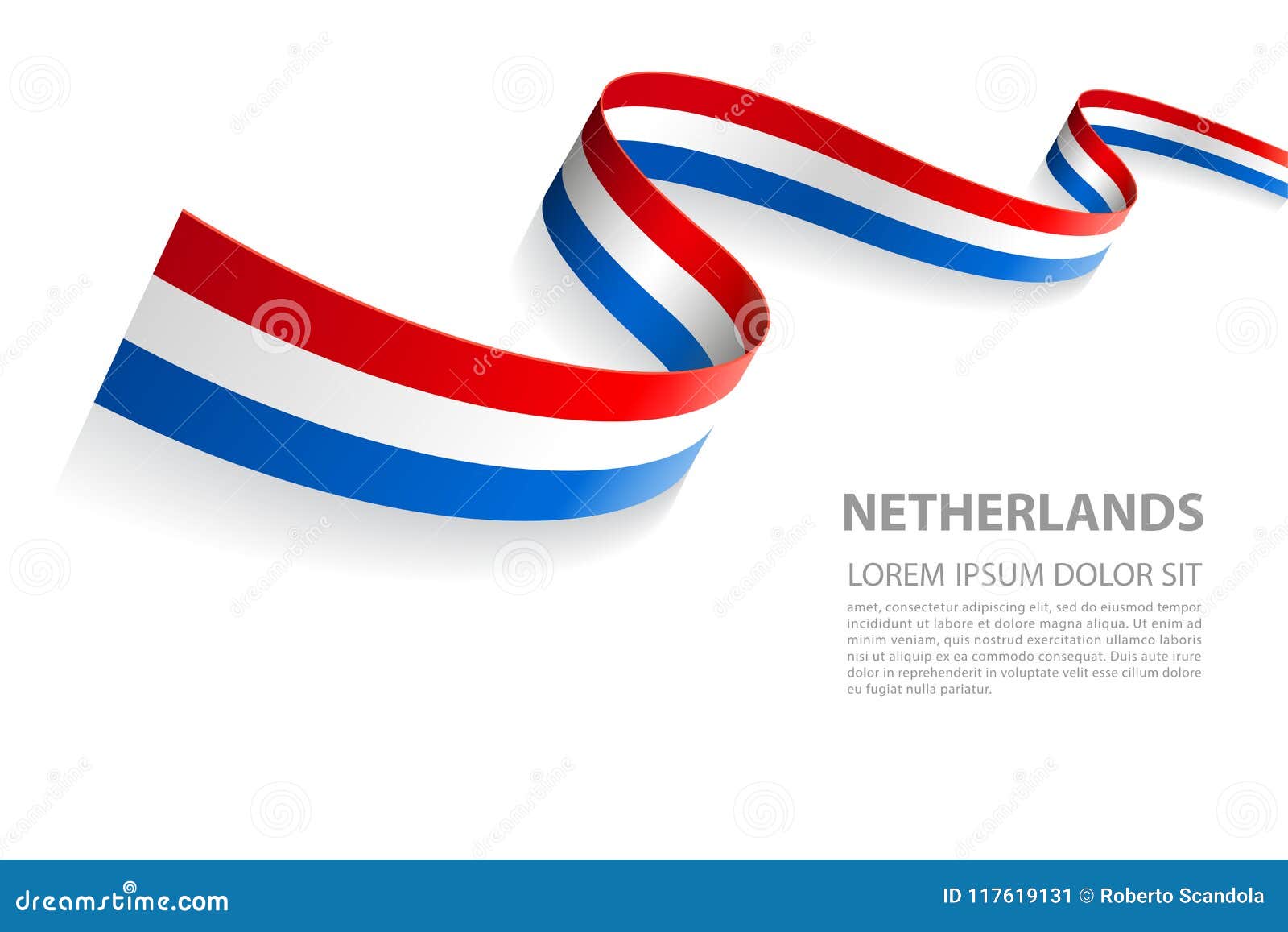 Vector Banner with Nederland Flag Colors Stock Vector - Illustration of ...