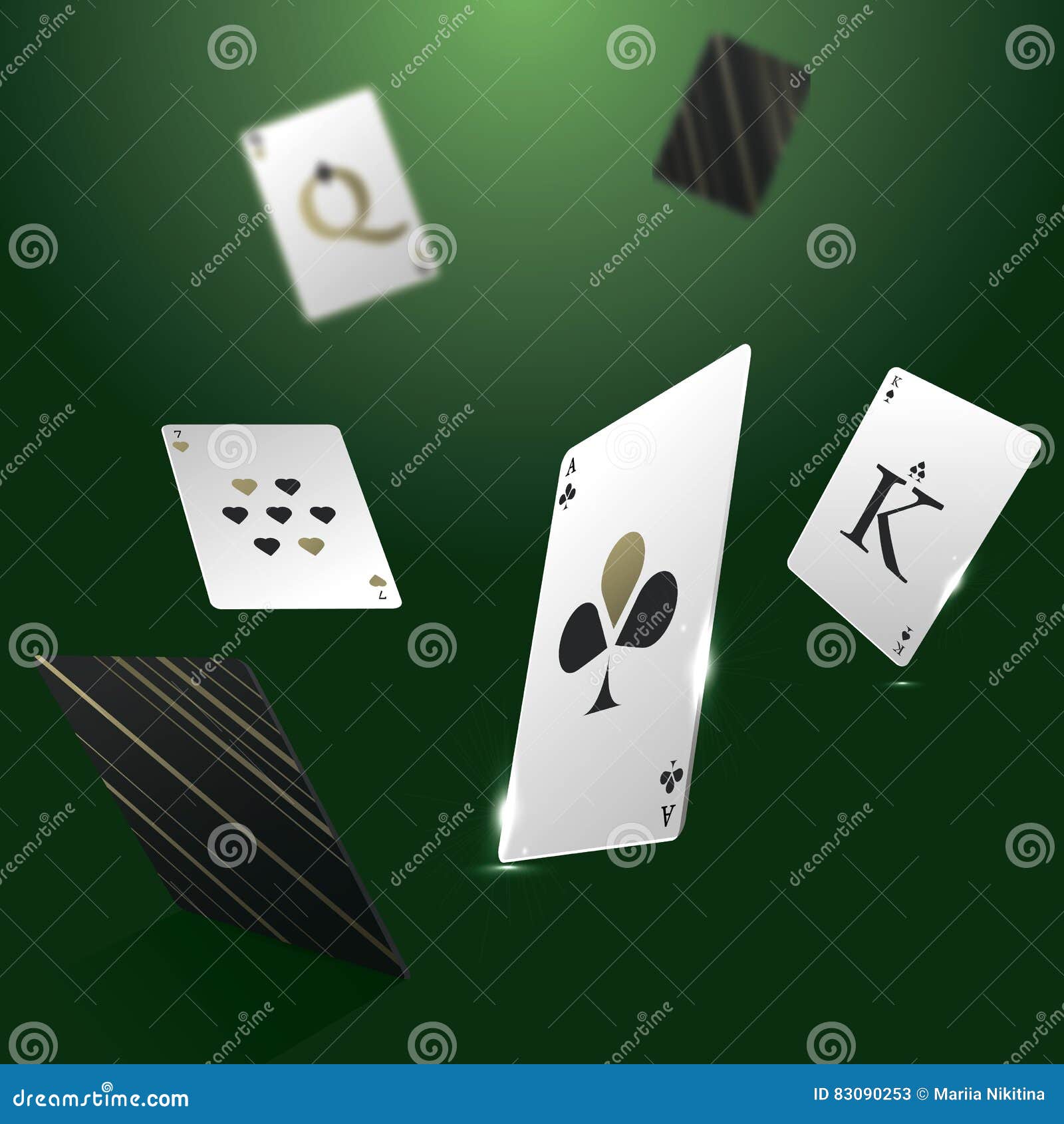 Vector Banner with Playing Cards. Stock Vector - Illustration of poker ...