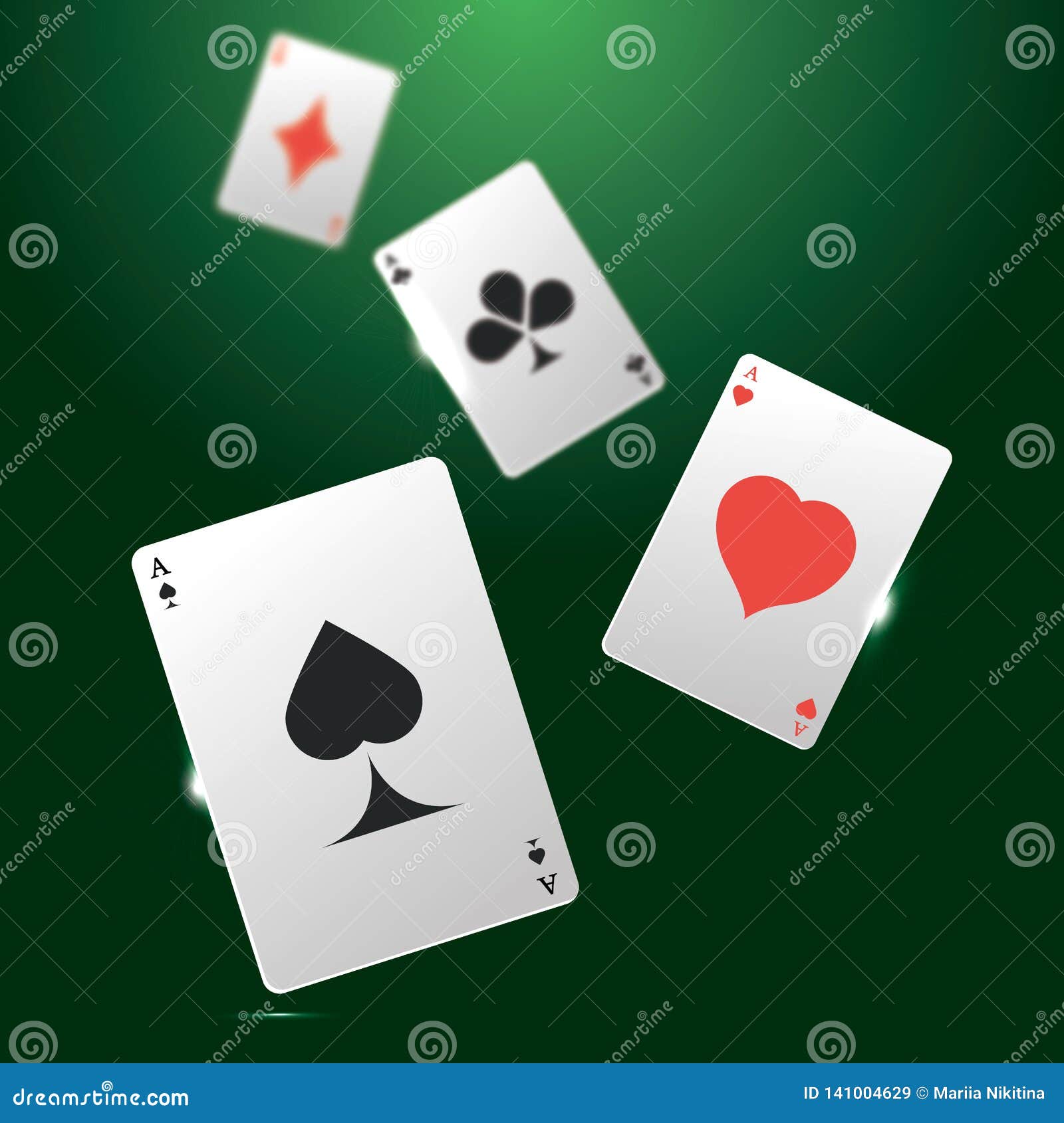 Vector Banner with Playing Cards Stock Vector - Illustration of poker ...