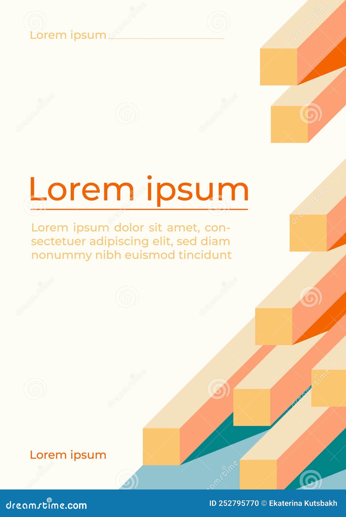 Vector Banner or Poster Template with Volumetric Abstract Geometric ...