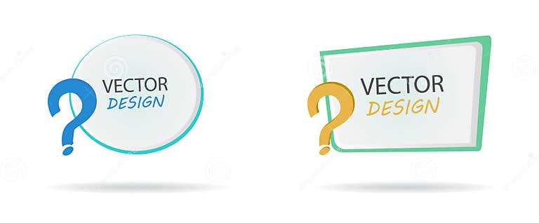 Vector Banner with Question Mark. Frame for Text Stock Vector ...