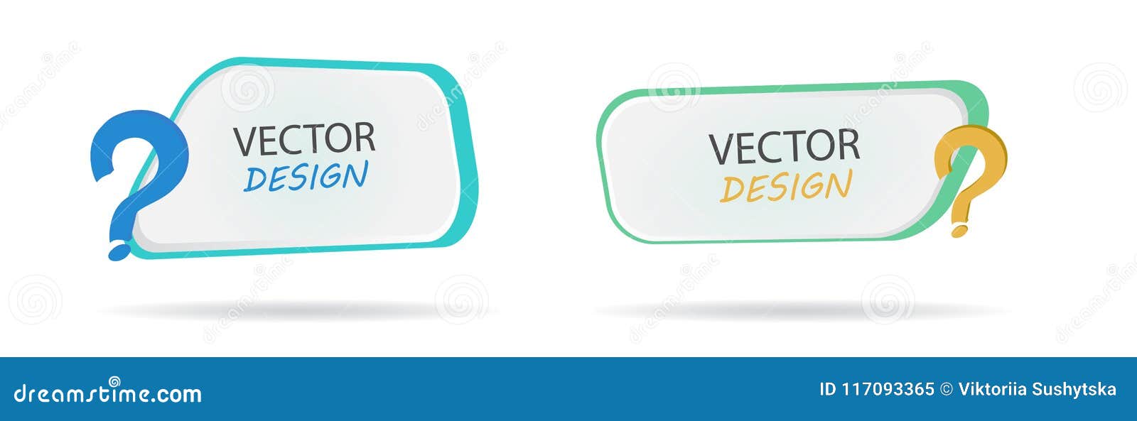 Vector Banner with Question Mark. Frame for Text Stock Vector ...