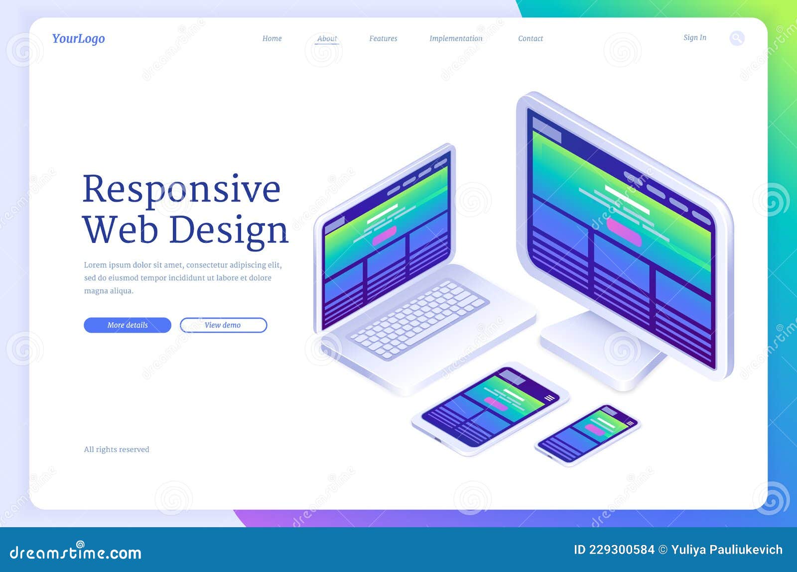 Interface For The Site. UI UX Vector Banner For Web App. Pricing Table ...