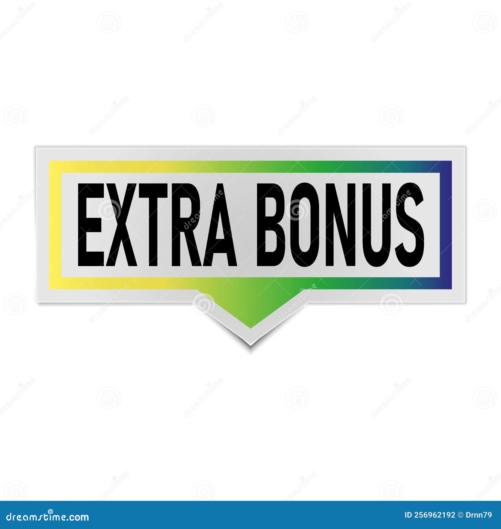 Vector Banner Ribbon Extra Bonus on WHITE Stock Vector - Illustration ...