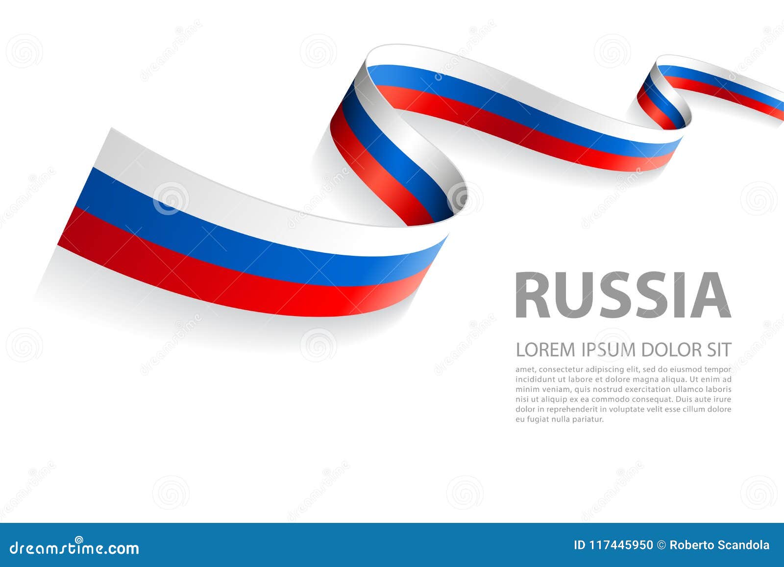 Vector Banner with Russian Flag Colors Stock Vector - Illustration of ...