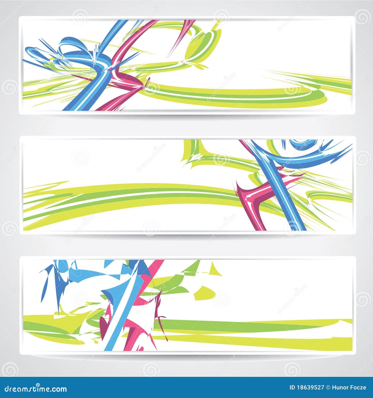 Vector Banner Set With Fun Design Stock Vector - Image: 18639527
