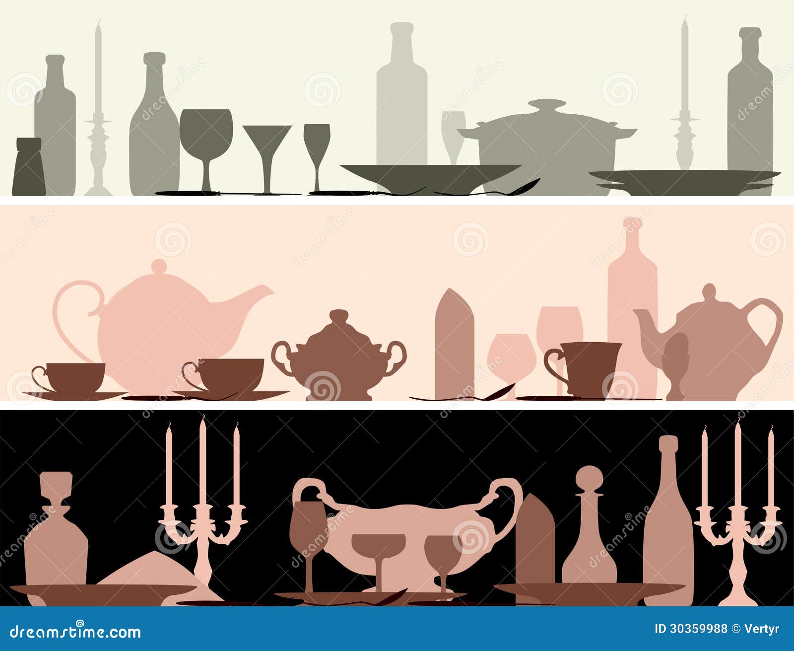 Vector Banner of Setout (table Appointments). Stock Vector ...