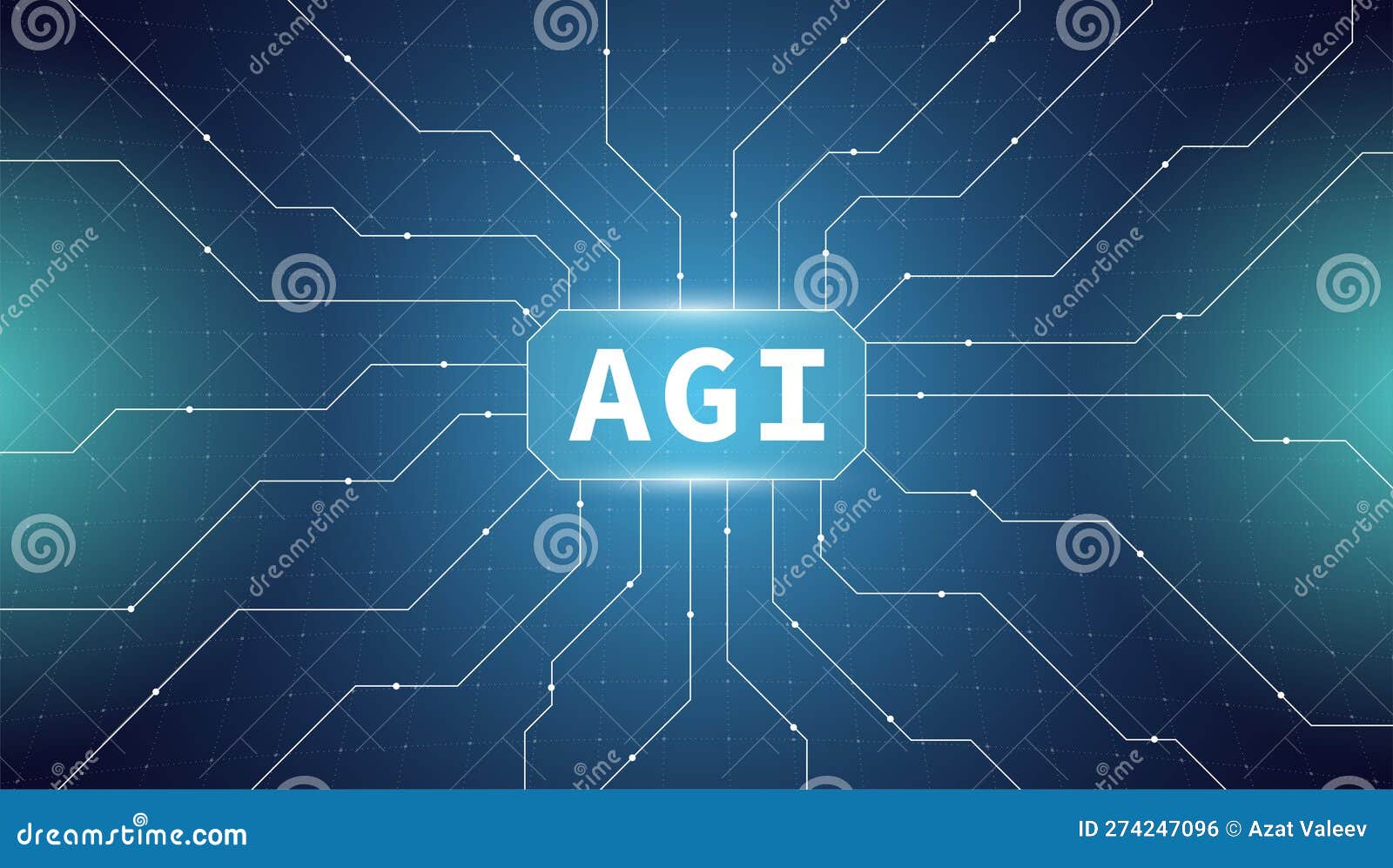 Vector Banner Showcasing AGI Neural Network. Open AI Chatbot Leveraging Advanced Artificial ...