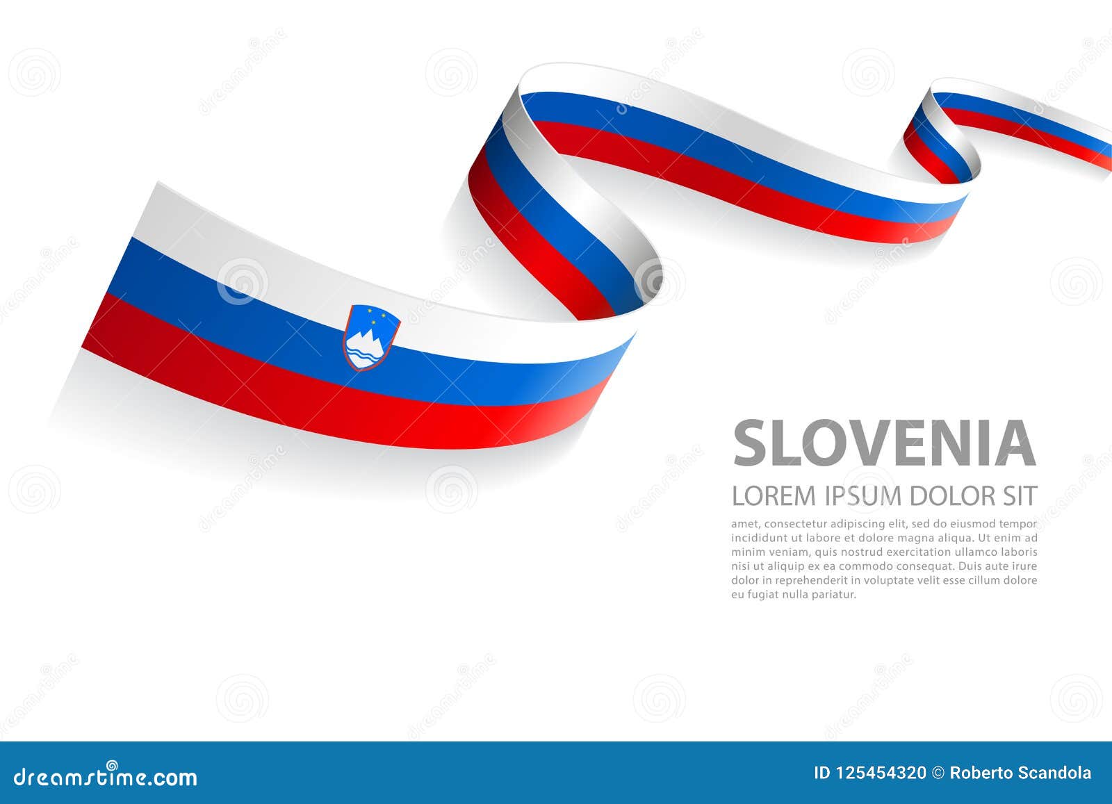 Vector Banner with Slovenia Flag Colors Stock Vector - Illustration of ...