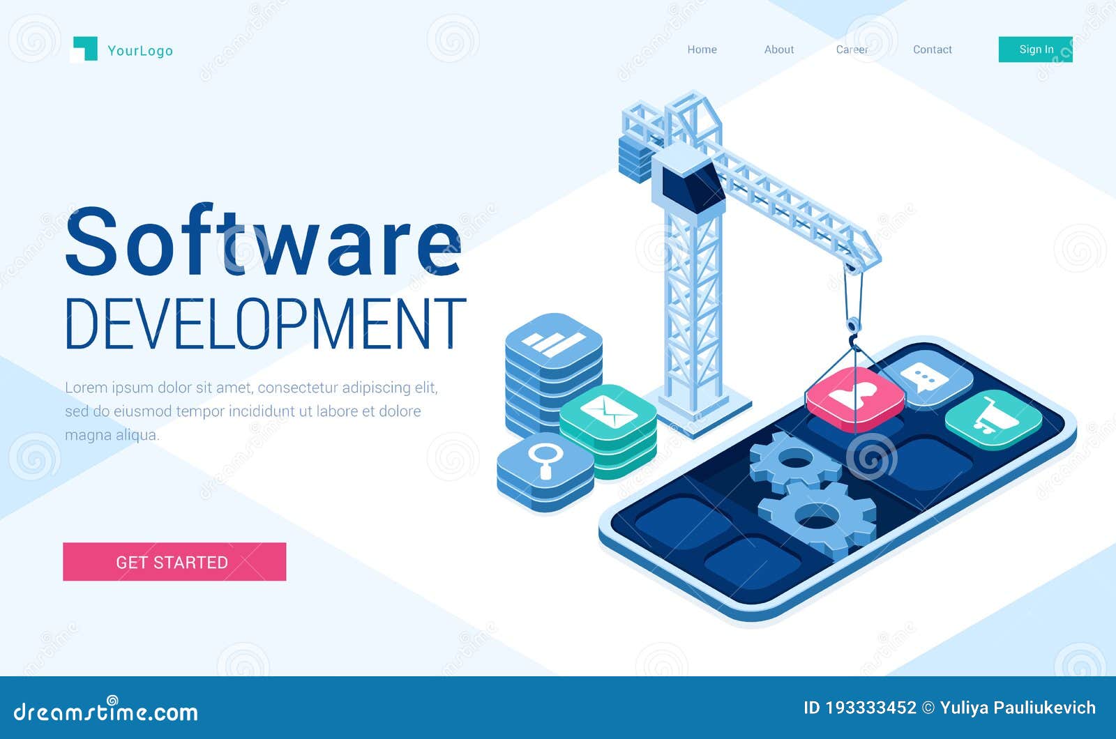 Vector Banner of Software Development Stock Vector - Illustration of ...