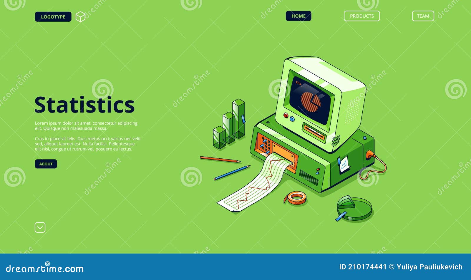 Vector Banner of Statistics and Data Analysis Stock Vector ...
