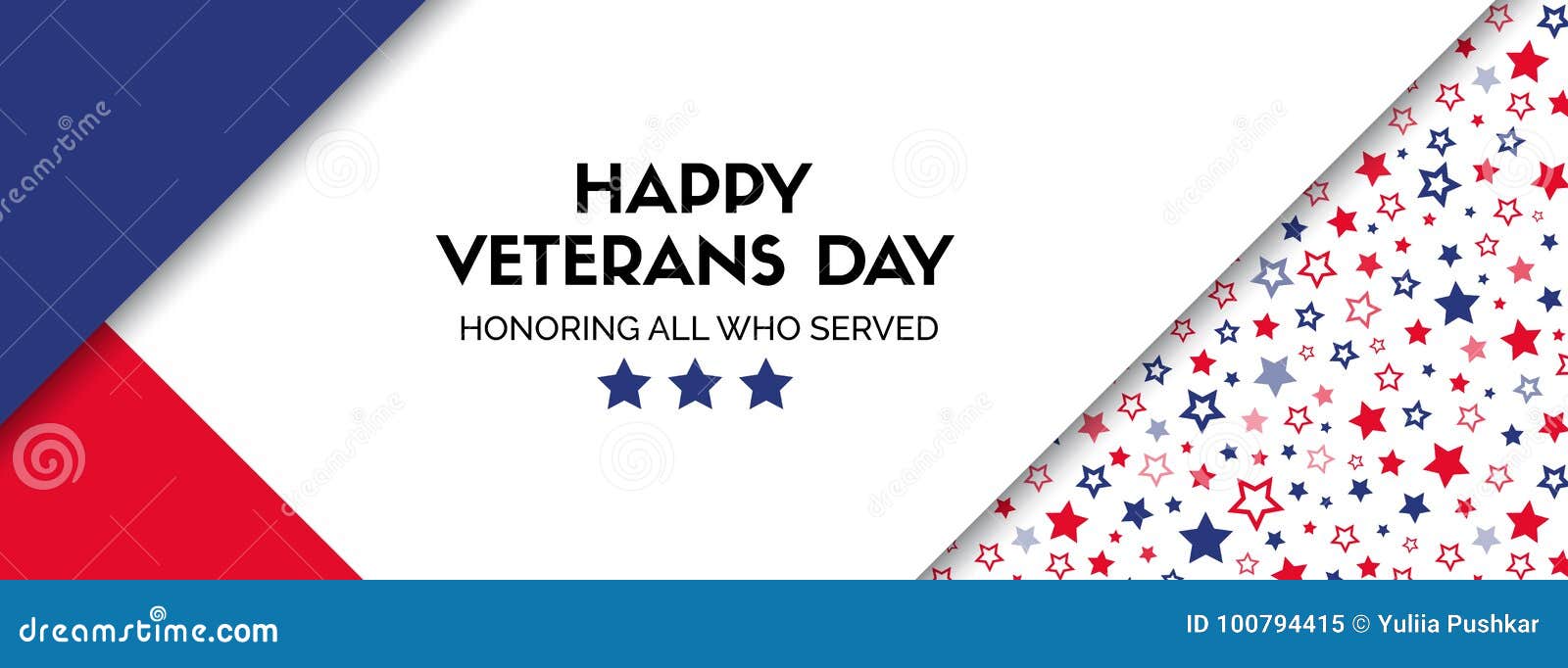 Vector Banner for Veterans Day. Facebook Size Stock Vector ...