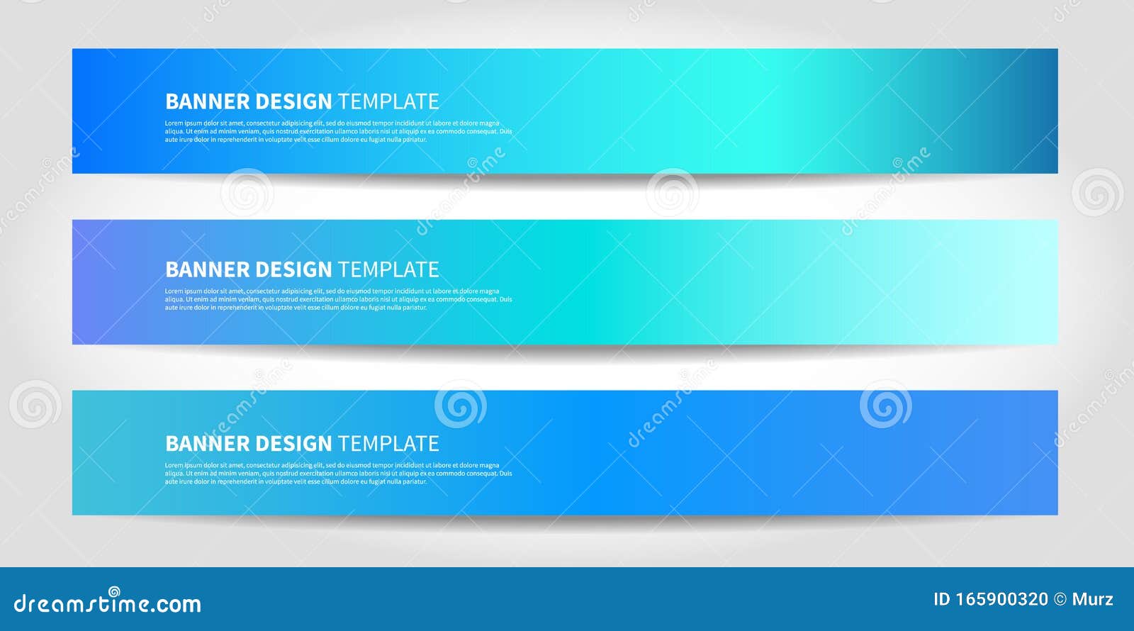 Vector Banners with Abstract Beautiful Blue Background. Website Headers ...
