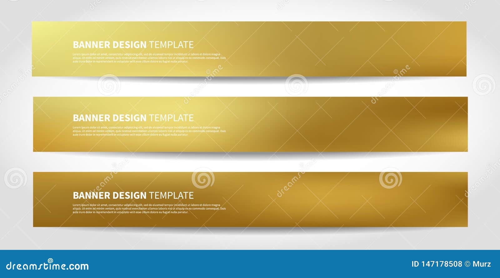 Vector Banners with Abstract Gold Background. Golden Website Headers ...