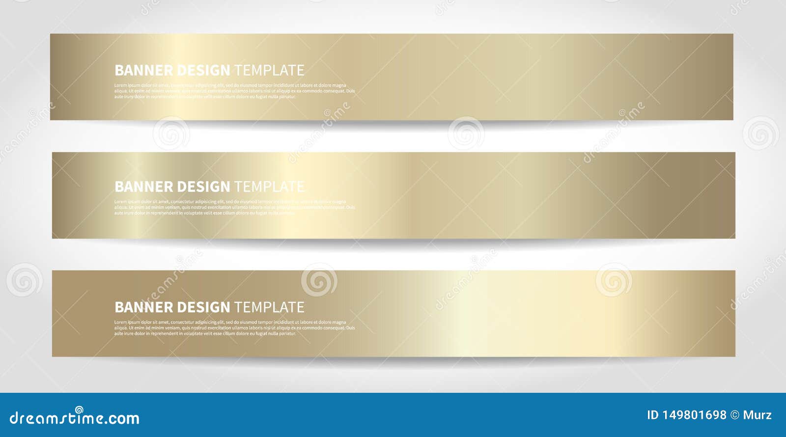 Vector Banners with Abstract Gold Background. Golden Website Headers ...