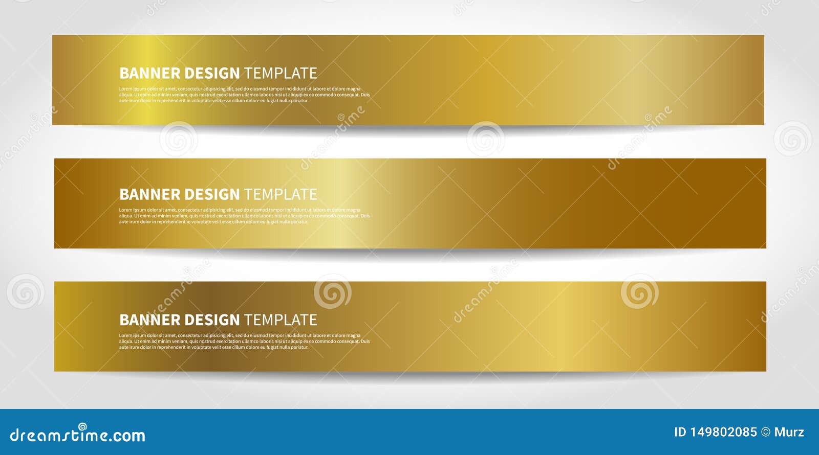 Vector Banners with Abstract Gold Background. Golden Website Headers ...