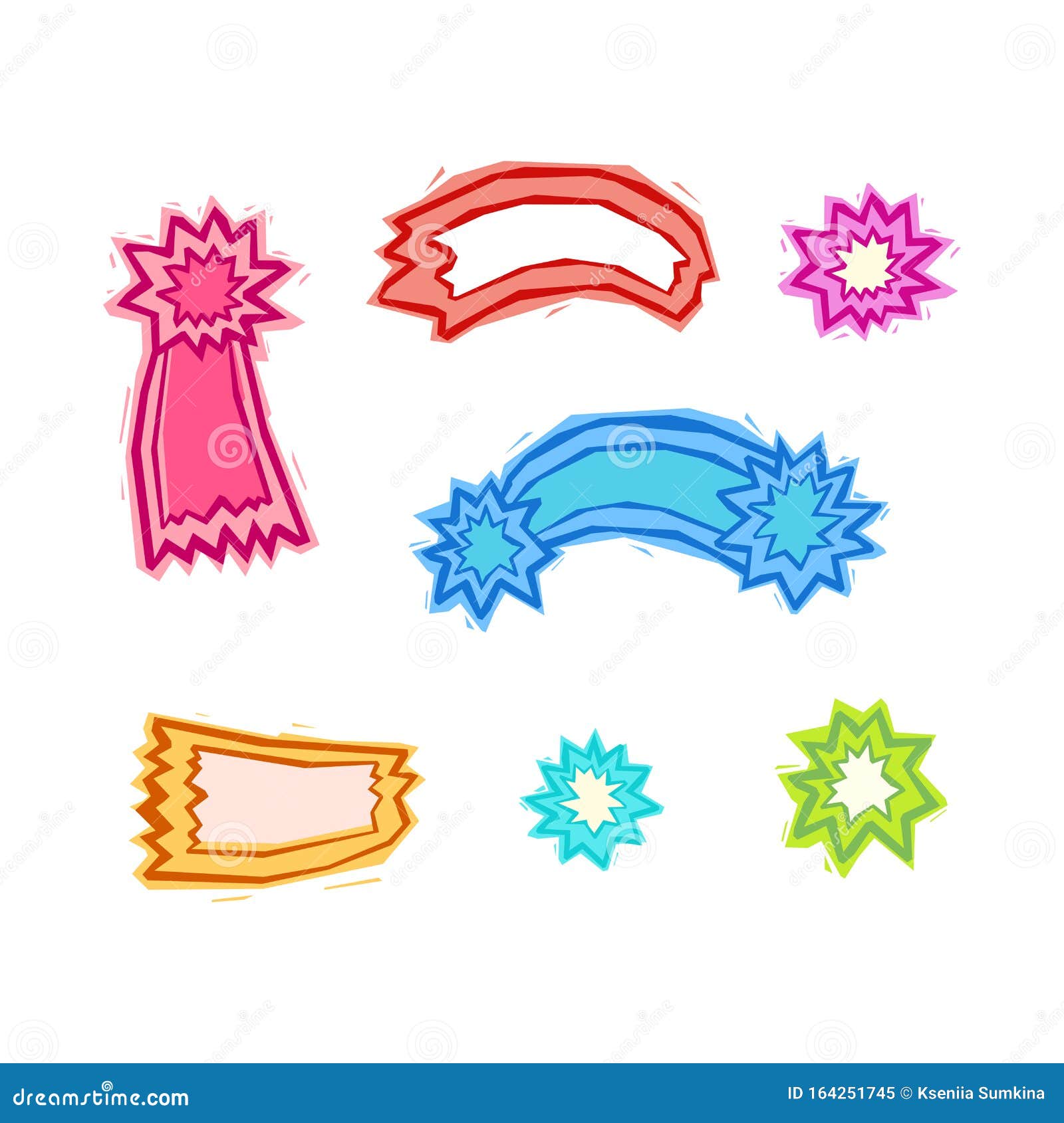 Vector Banners in Angular Street Art Style Stock Illustration ...