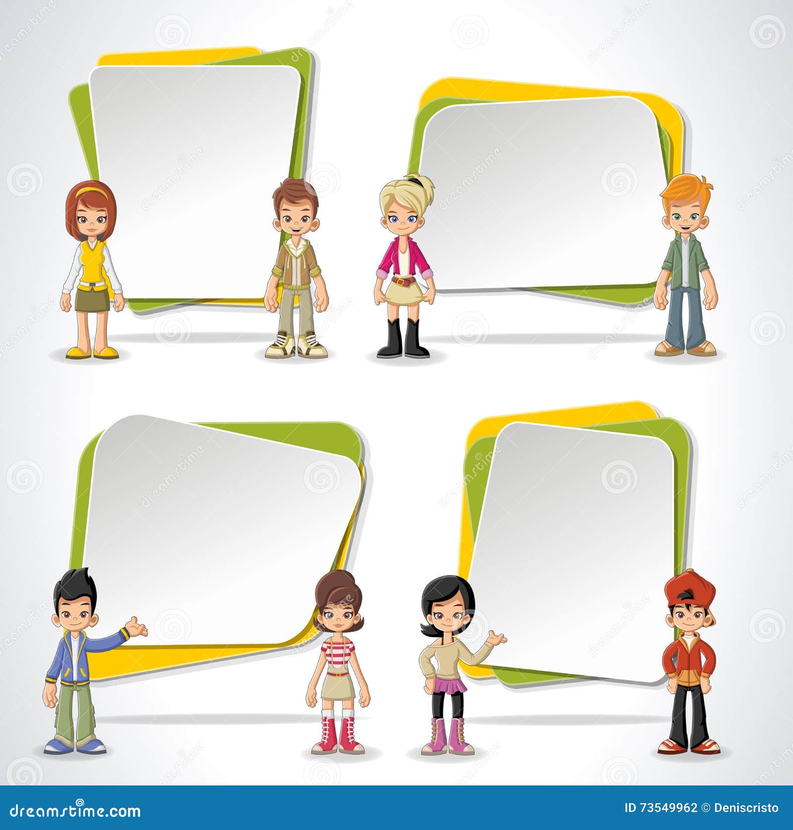 Vector Banners / Backgrounds With Cartoon Children. | CartoonDealer.com ...