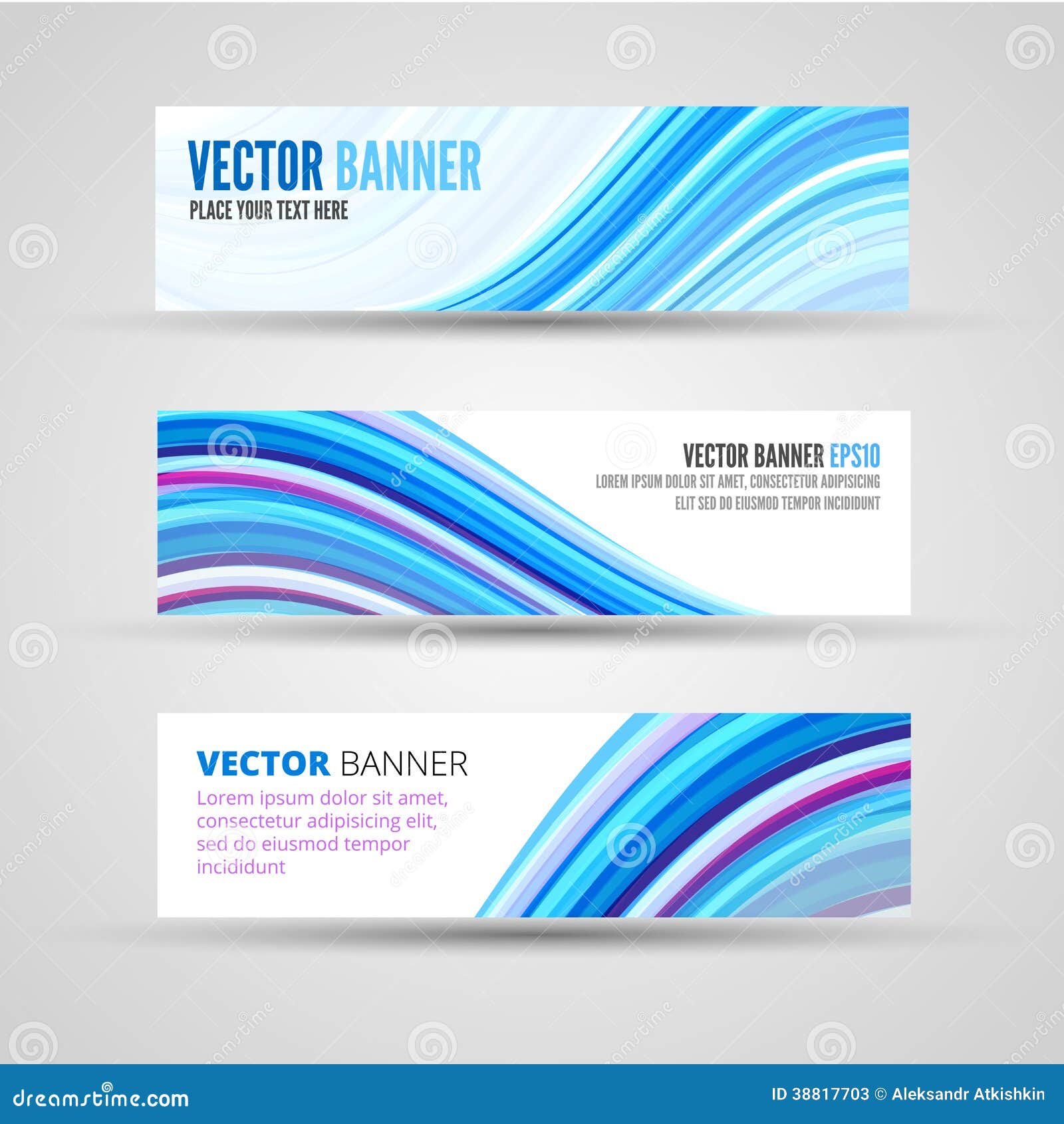 Vector banners blue ocean stock vector. Illustration of brand - 38817703