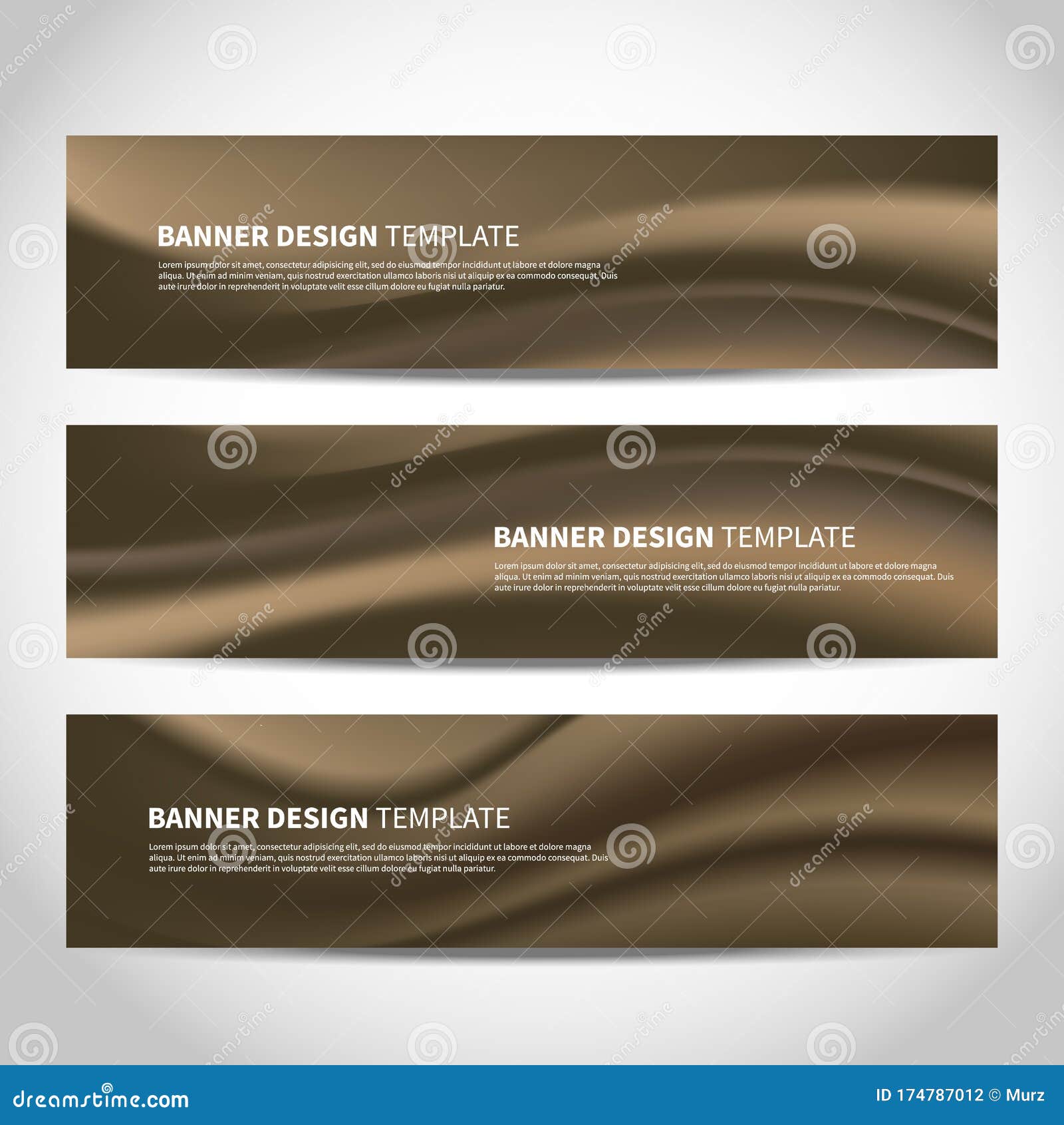 Vector Banners with Bronze Abstract Mesh Background. Bronze Website ...
