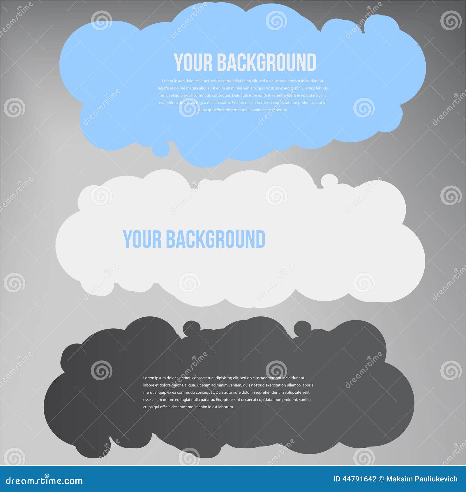 Vector Banners and Cloud.. Color Stock Vector - Illustration of design ...