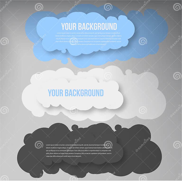 Vector Banners and Cloud.. Color Stock Vector - Illustration of swarm ...
