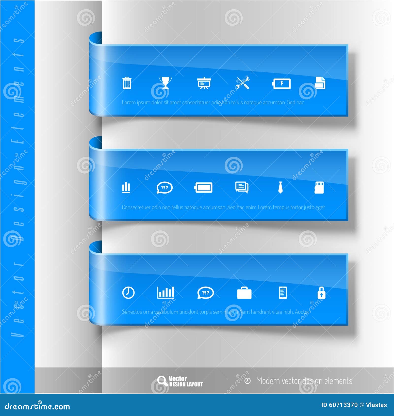 Vector Banners stock vector. Illustration of info, shadow - 60713370