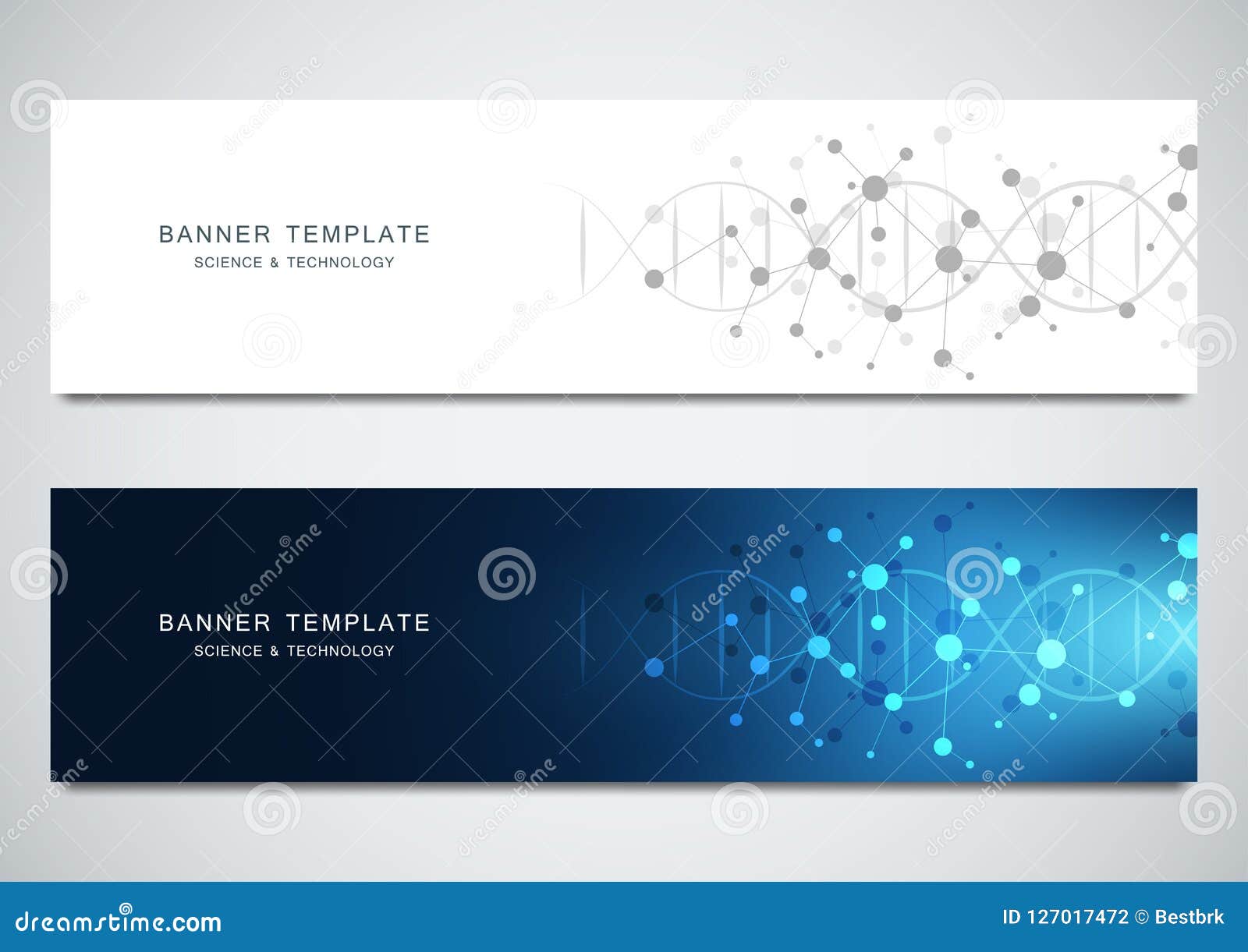 Big Banners Set, Science Backgrounds, Molecule And Vector Illustration ...