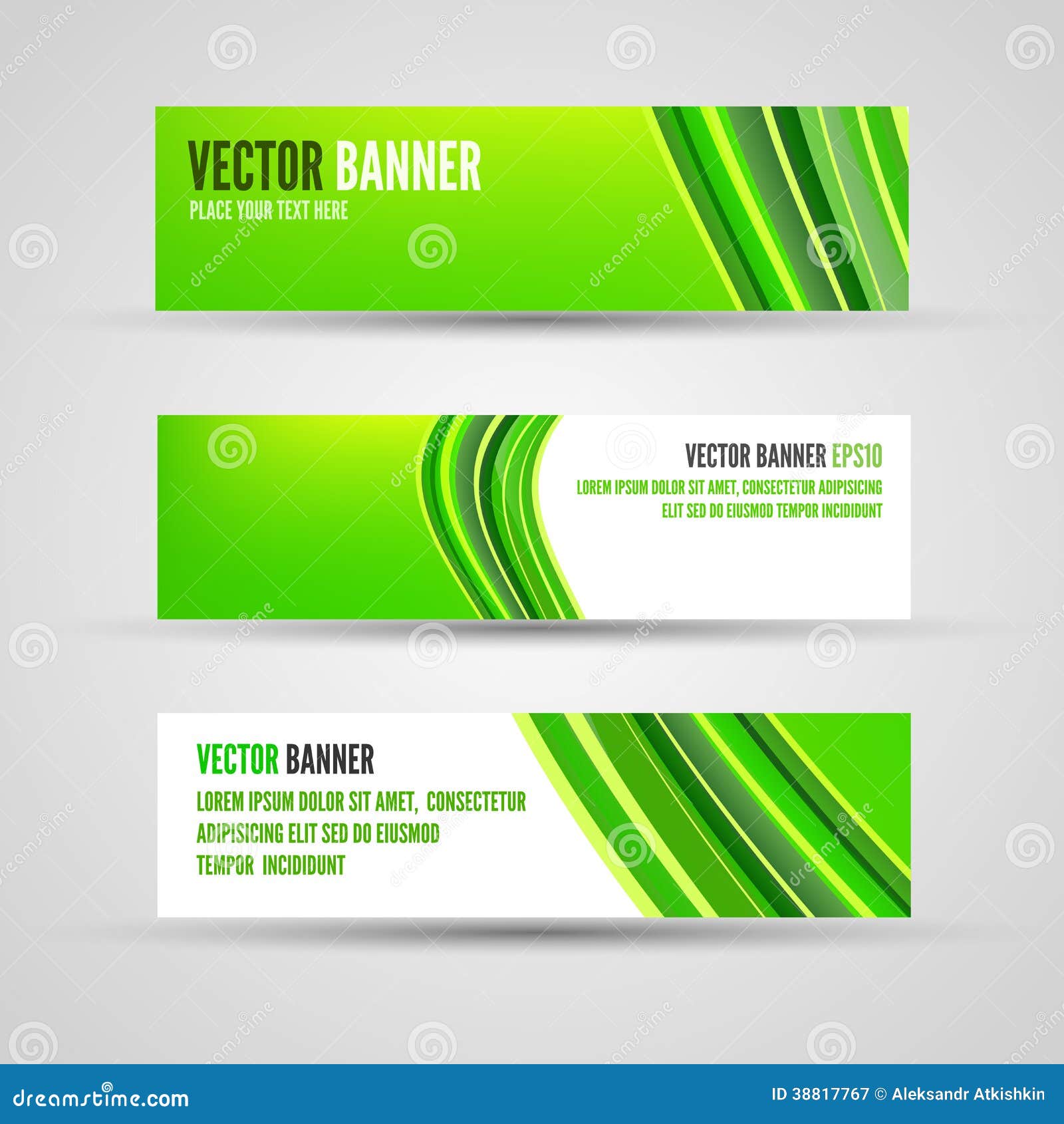 Vector banners green lines stock vector. Illustration of ecology - 38817767