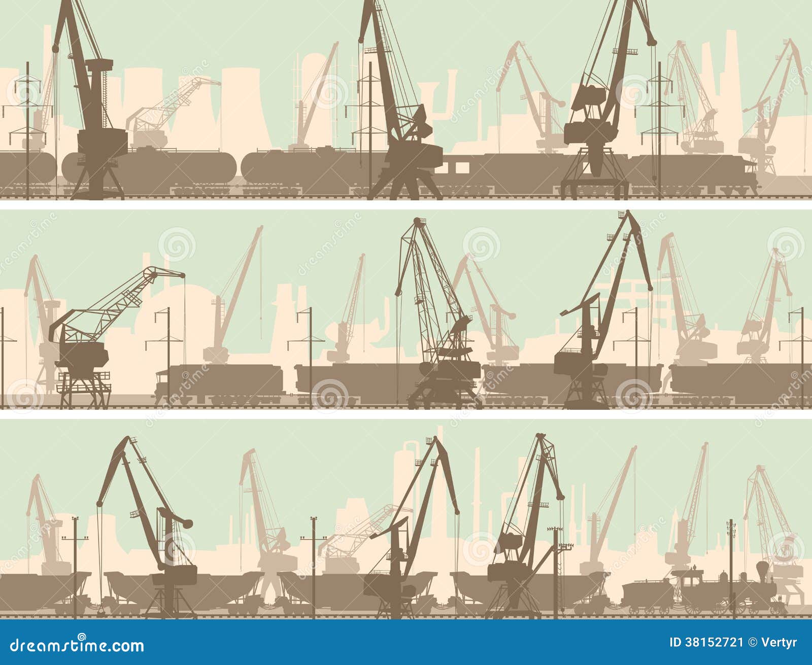 Cargo Crane With Container Line Icon, Vector. Cargo Crane With ...