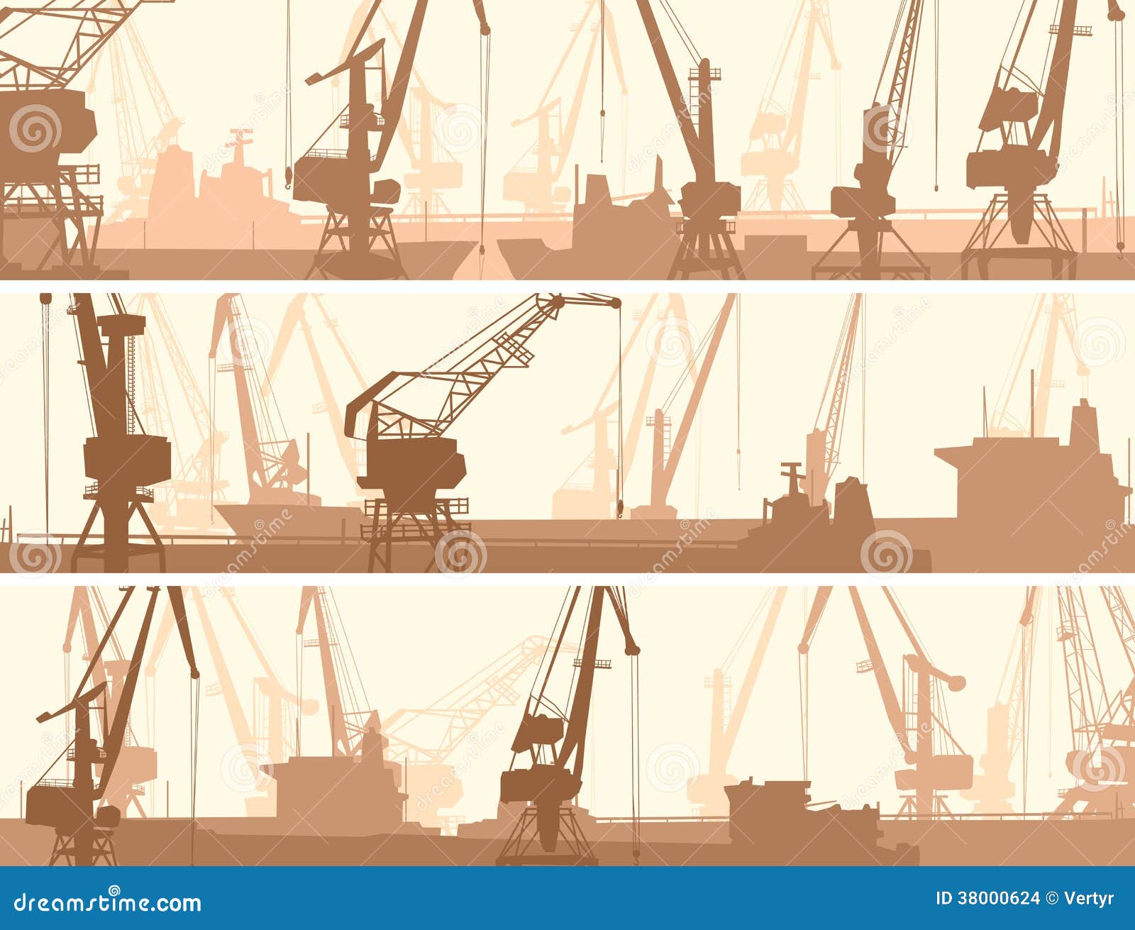 Cargo Crane With Container Line Icon, Vector. Cargo Crane With ...