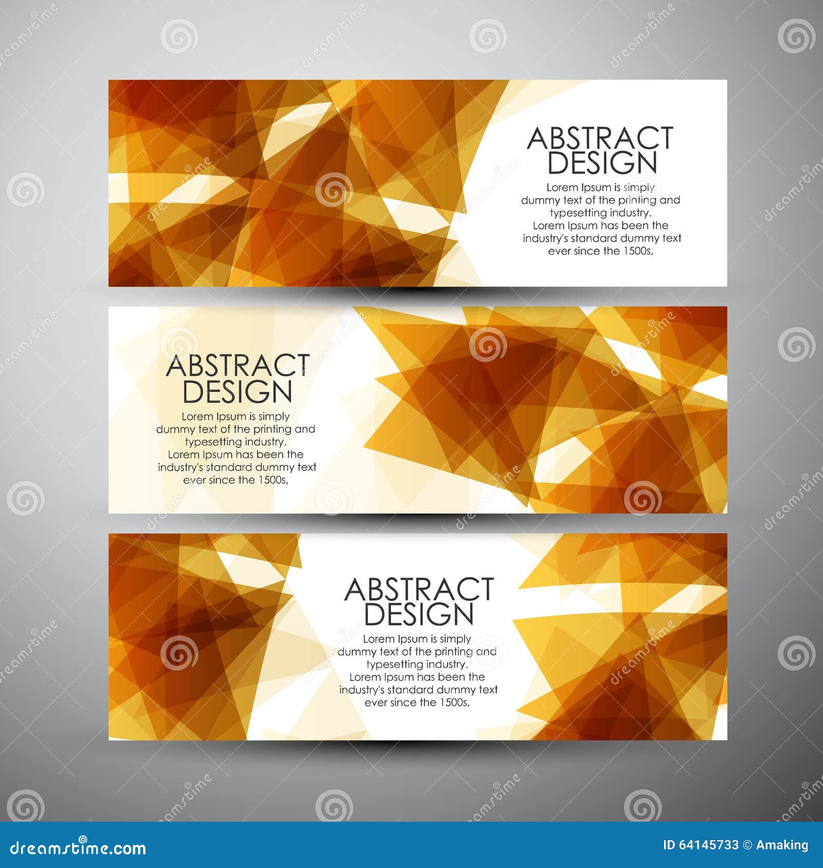 Vector Banners Set with Abstract Background. Stock Vector ...