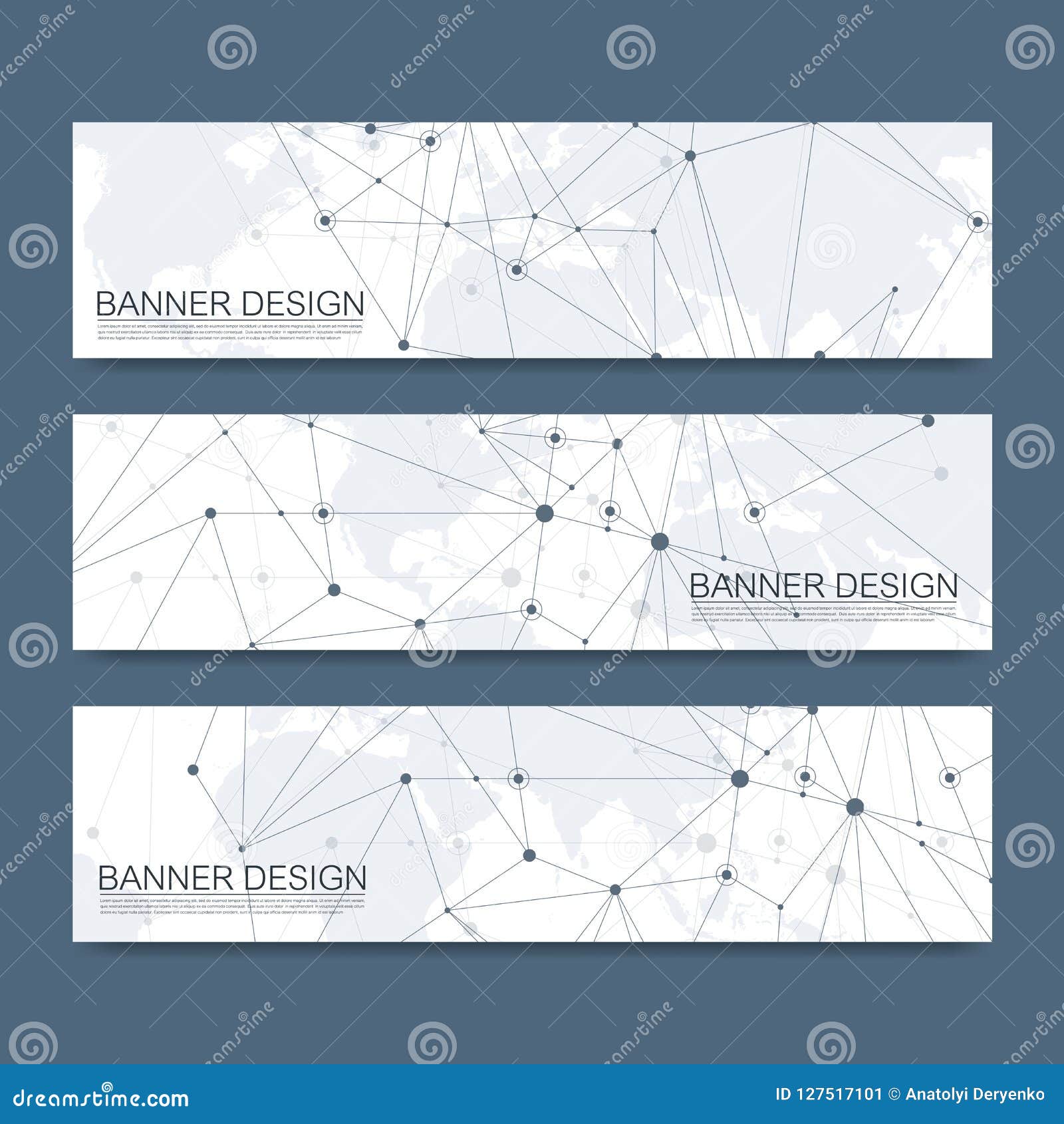 Vector Banners Set Hi-tech Digital Technology and Engineering ...