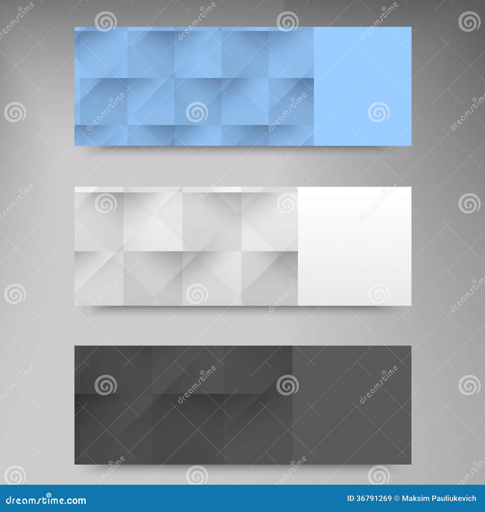 Vector Banners and Squares. Color Set Stock Vector - Illustration of ...