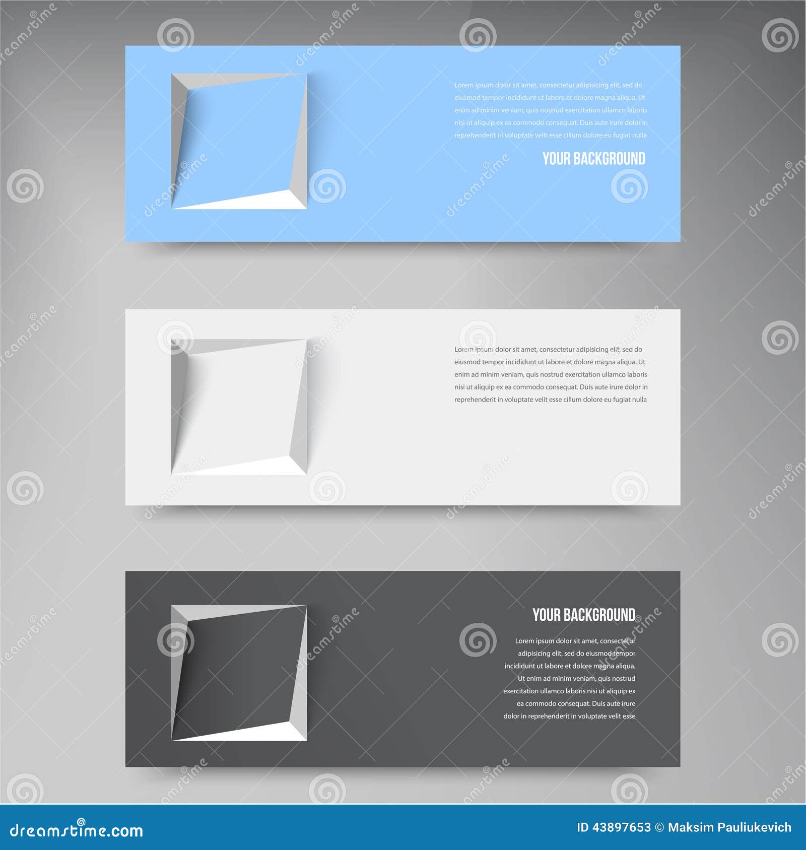 Vector Banners and Squares. Color Set Stock Vector - Illustration of ...