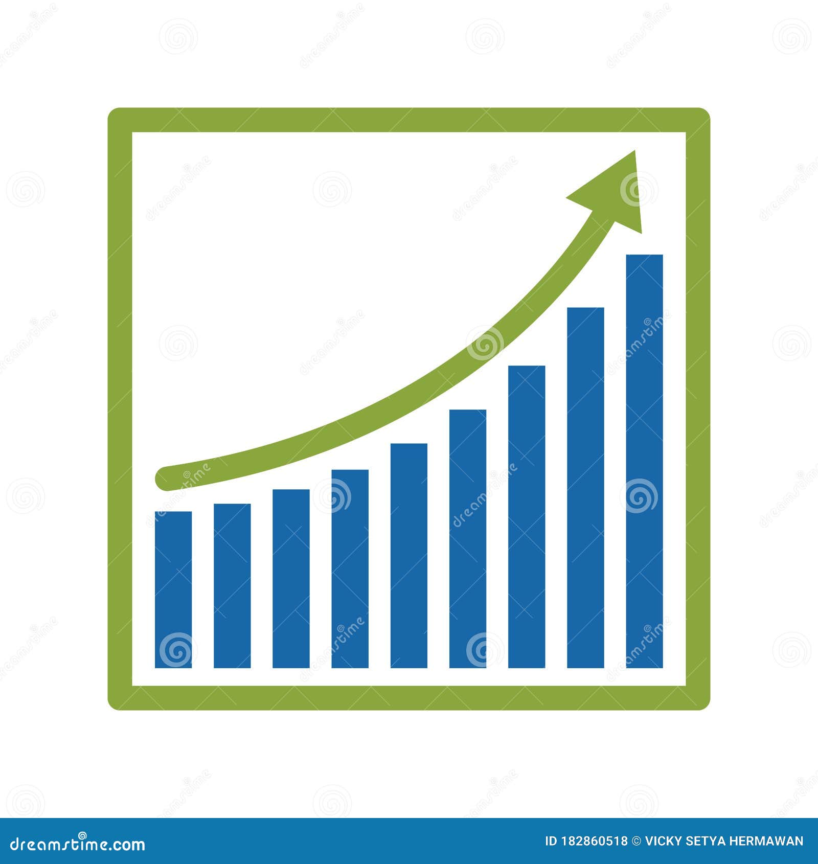 Vector Bar Chart Illustration, Business Graph. Data Growth Diagram ...