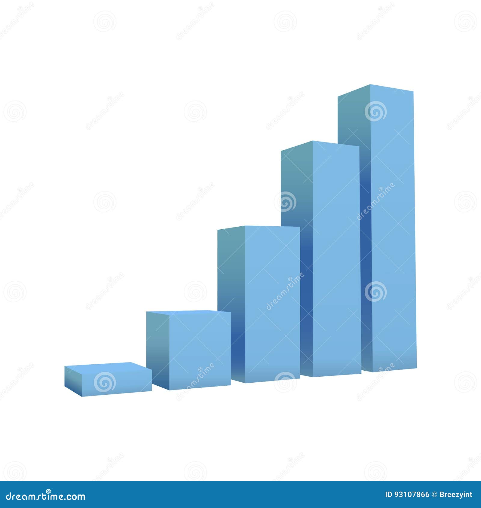 Vector Bar Chart Isolated on White Background Stock Vector ...